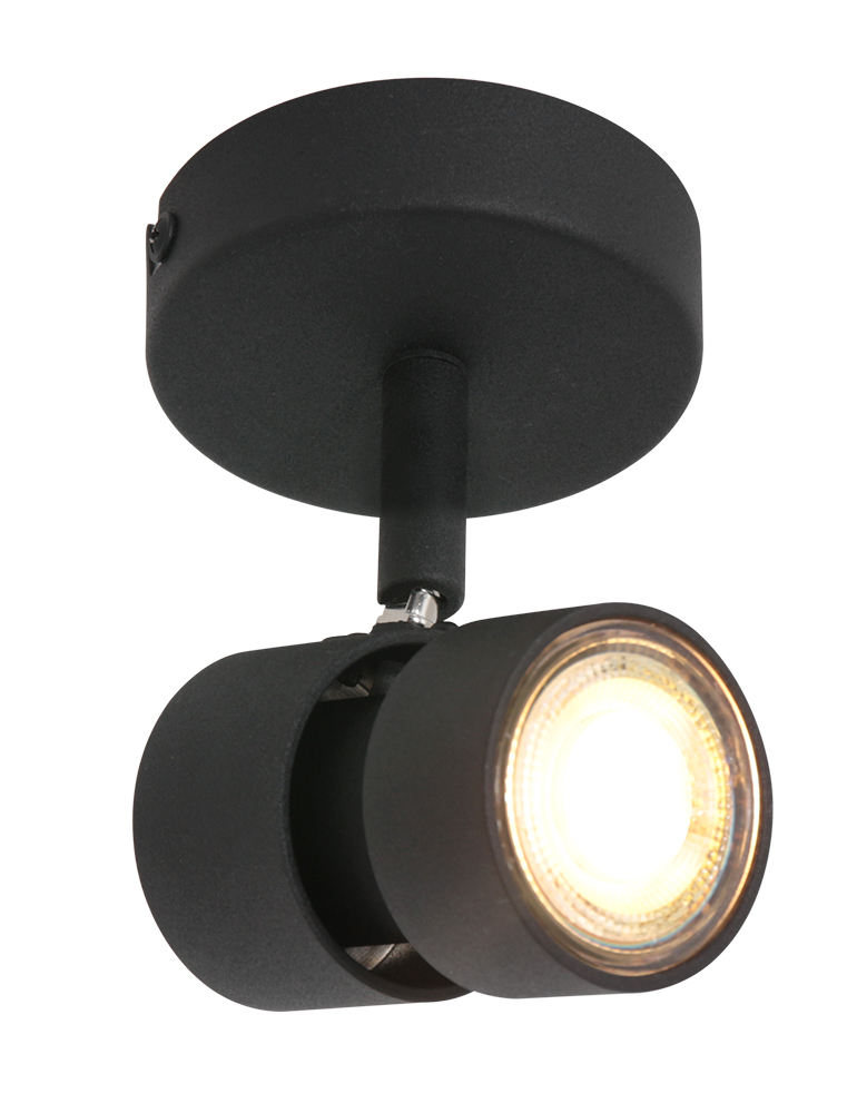 Spot LED orientable moderne Steinhauer Natasja noir - Lampesenligne.fr