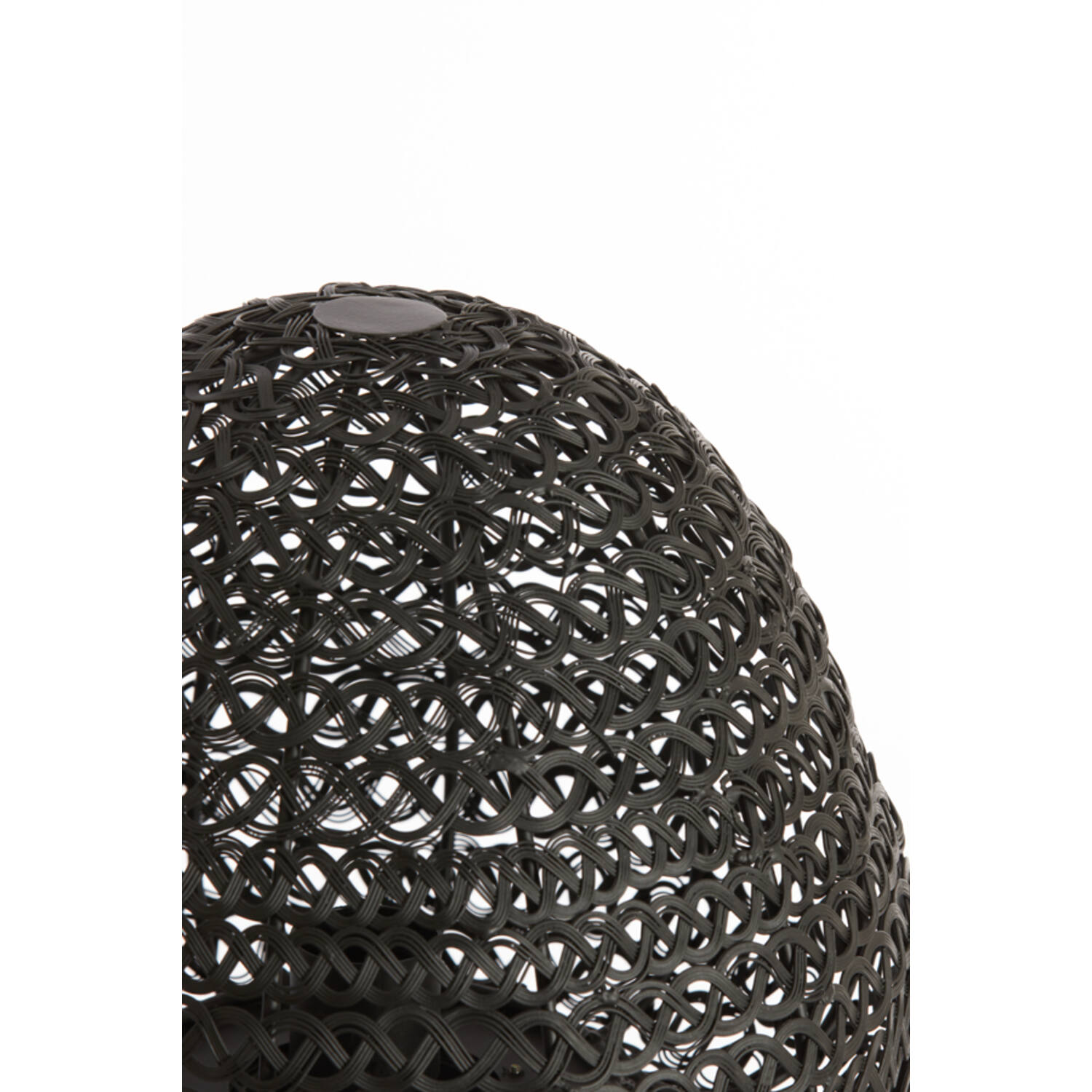 Lampe de table rustique noire avec abat-jour tressé Light and Living ...