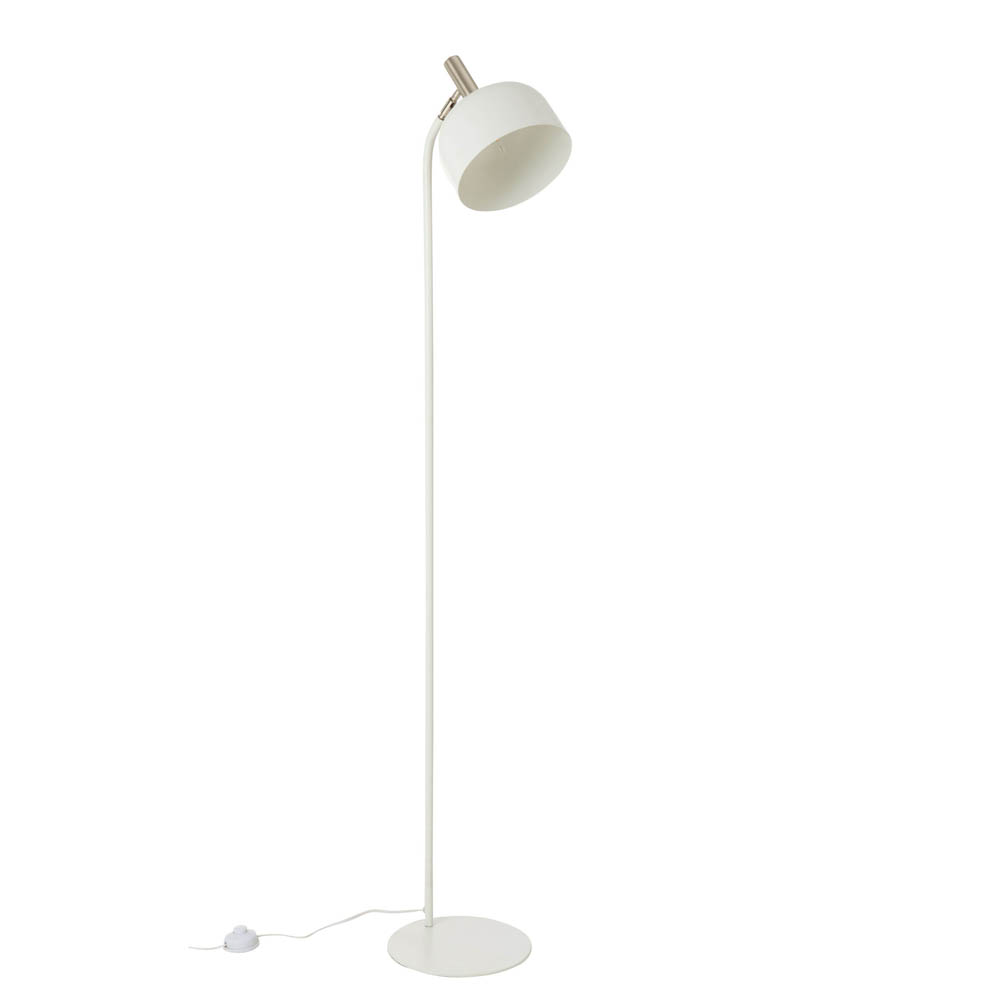 Lampadaire moderne blanc avec abat-jour sphérique Jolipa Tilt ...