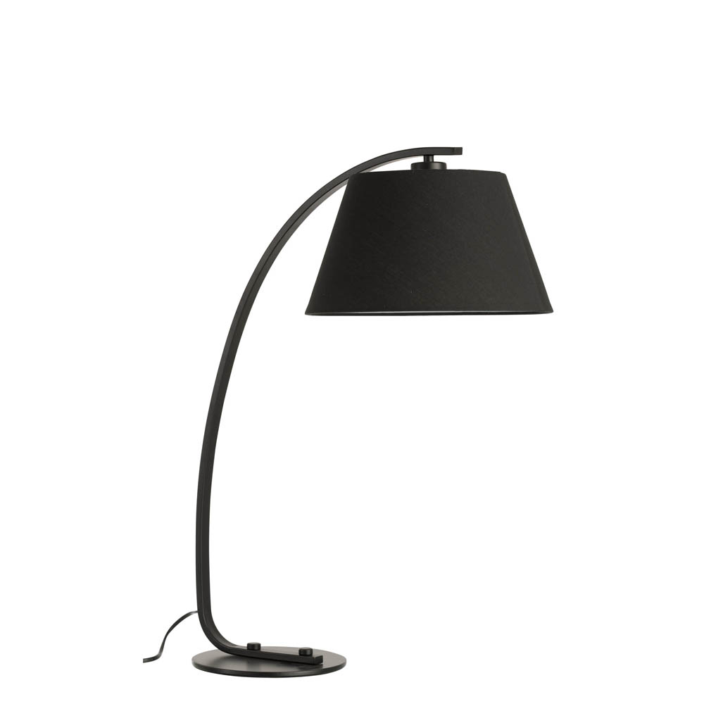 Lampe de table moderne noire avec bras courbé Jolipa Arch ...
