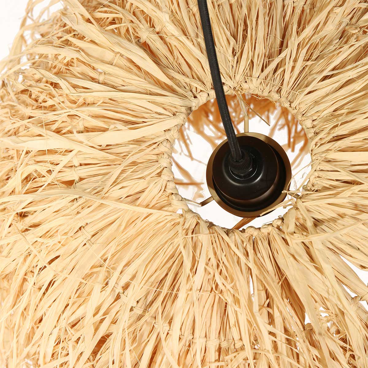 Lampe suspendue avec abat-jour en herbe Anne Light & Home Grass ...