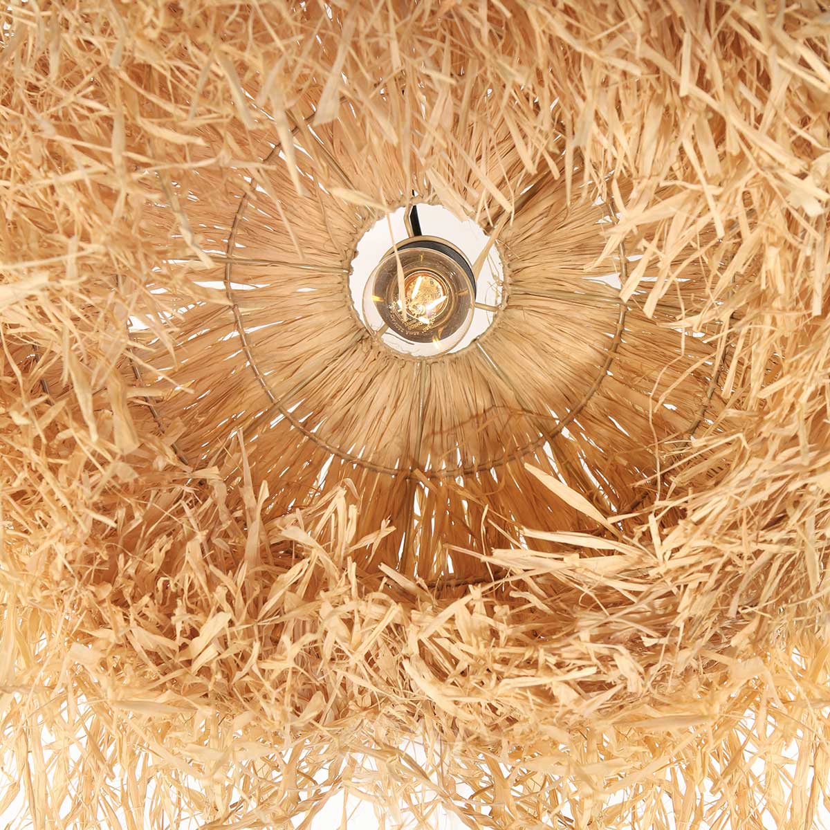 Lampe suspendue avec abat-jour en herbe Anne Light & Home Grass ...