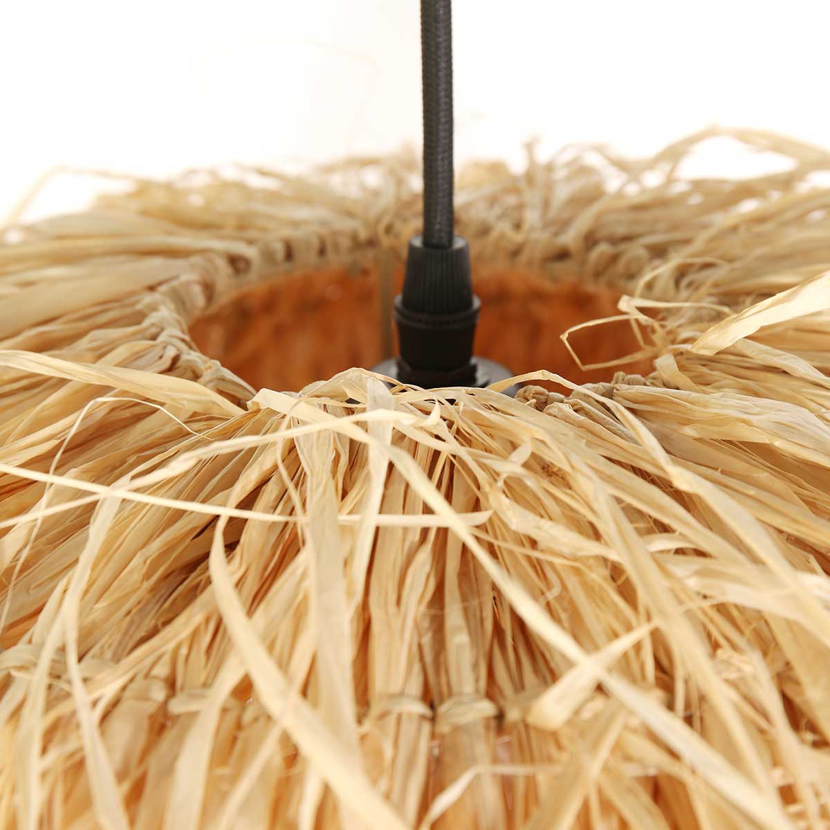 Lampe suspendue avec abat-jour en herbe Anne Light & Home Grass ...