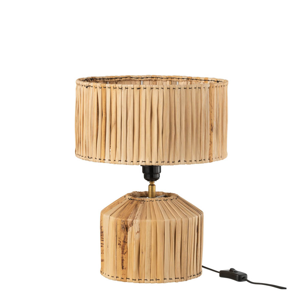 Lampe de table beige naturelle en bois Jolipa Hanna - Lampesenligne.fr